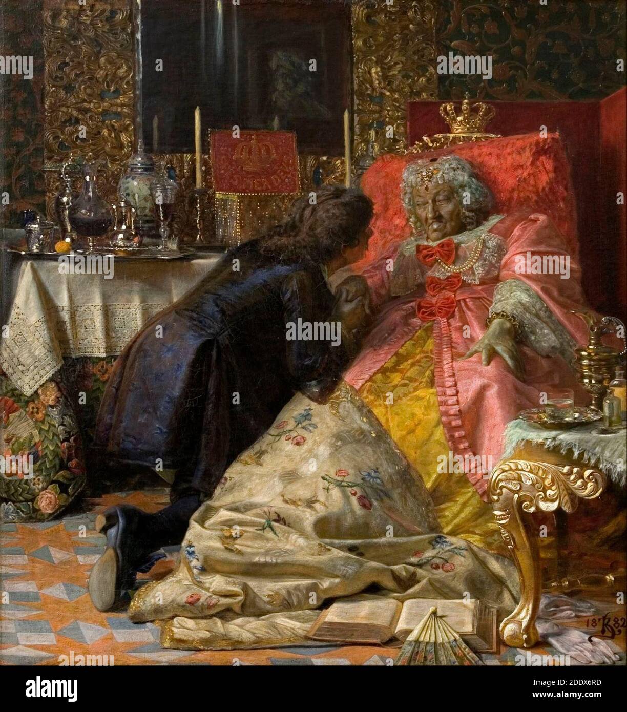 Kristian Zahrtmann - Death of Queen Sophie Amalie Stock Photo - Alamy