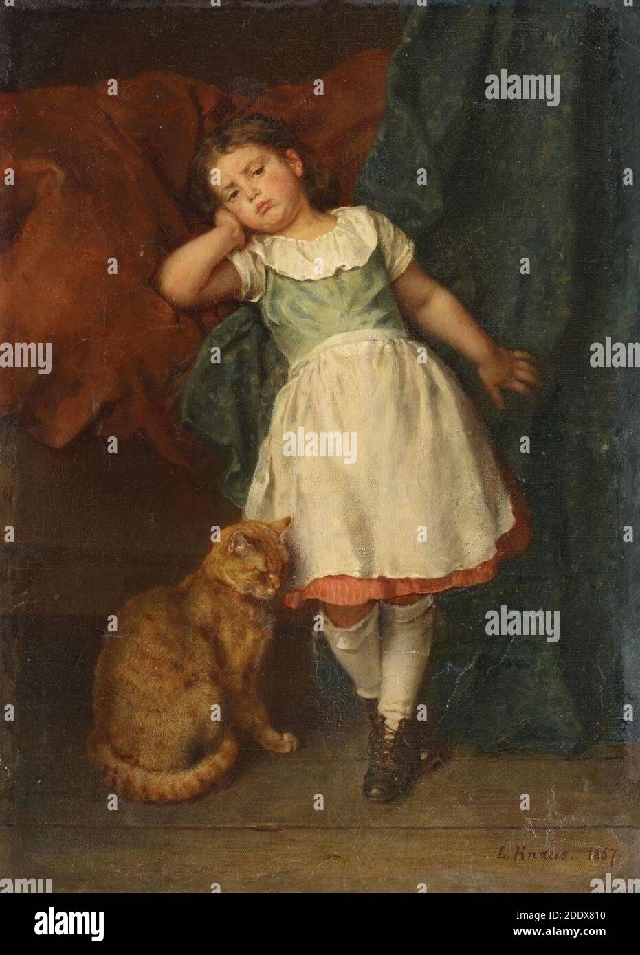 Kleines mädchen mit katze hi-res stock photography and images - Alamy