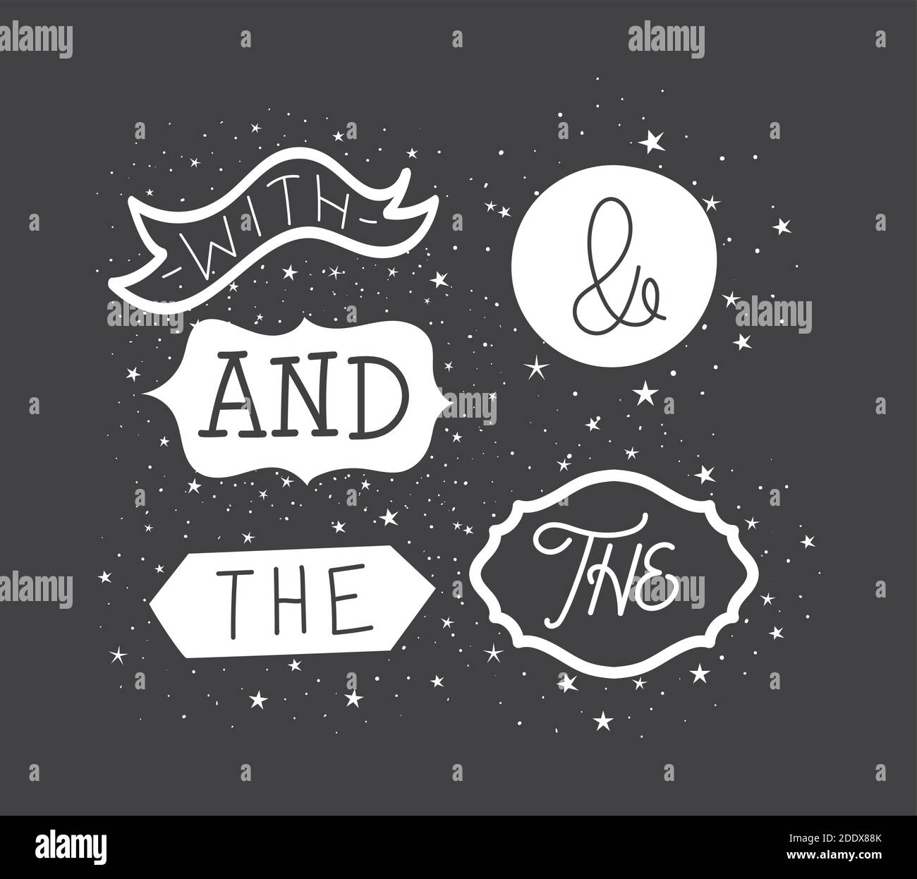 bundle of catchword in black background Stock Vector Image & Art - Alamy