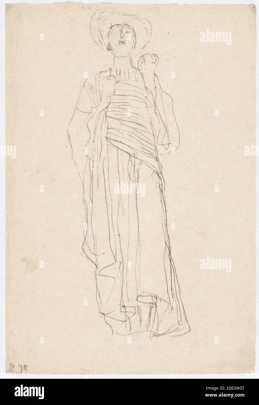 Klimt - Weibliche Gestalt mit Toga (Studie für ‥9EJustitia’ Stock Photo ...