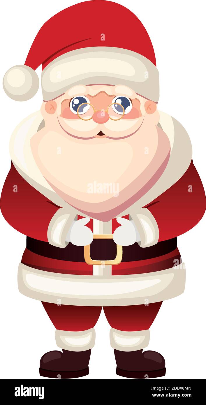santa claus icon in white background Stock Vector Image & Art - Alamy