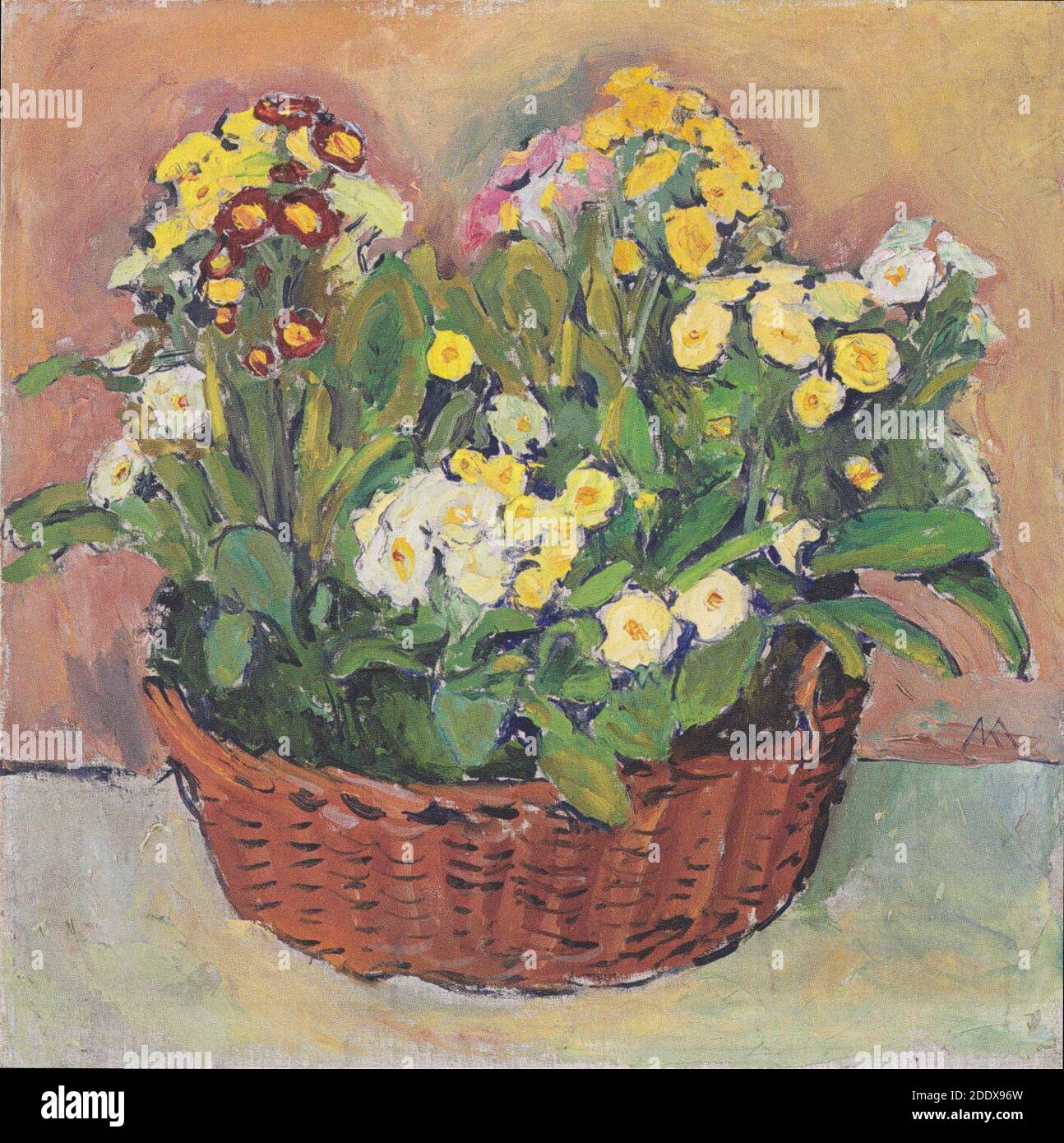 Kolo Moser - Primeln im Korb - ca1912 Stock Photo - Alamy