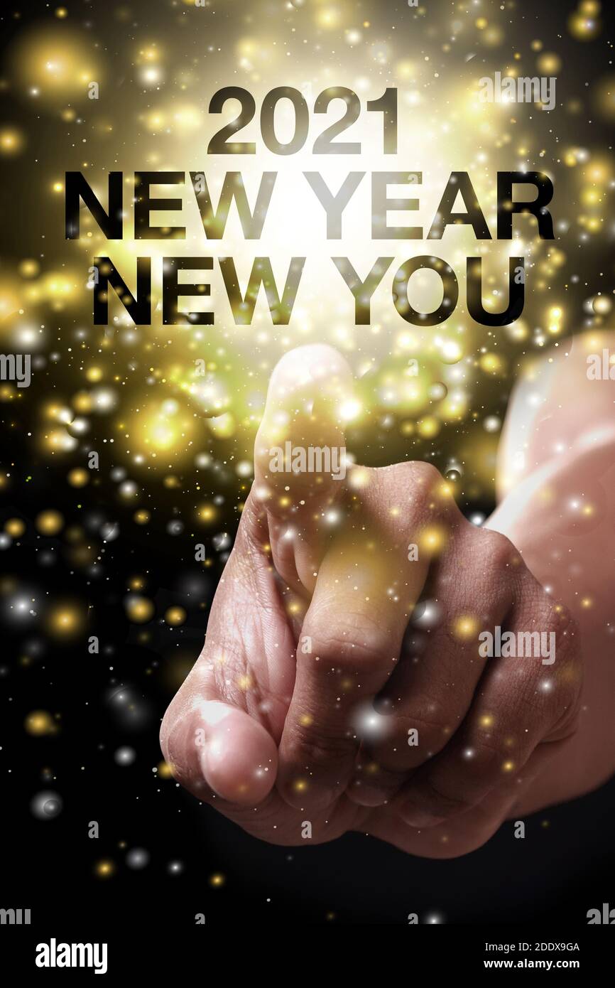 New year new you 2021 with hand. New year is the first day of the year ...