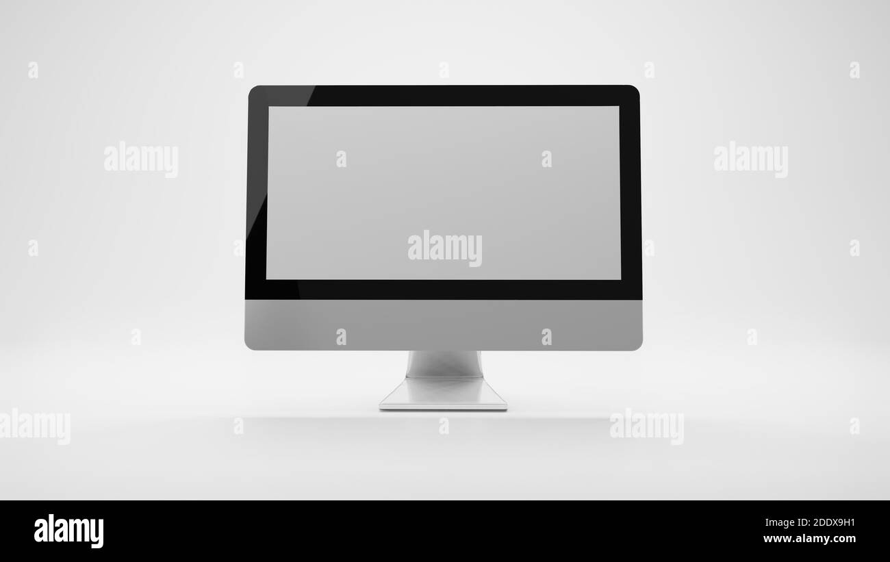 Computer Monoblock Monitor Display Isolated , 3D render Stock Photo - Alamy