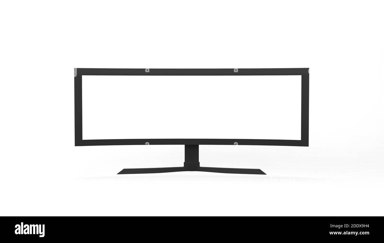 Computer Monoblock Monitor Display Isolated , 3D render Stock Photo - Alamy