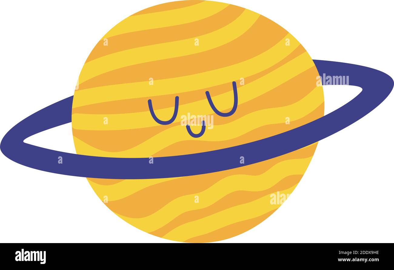 sticker of planet saturn smiling Stock Vector Image & Art - Alamy