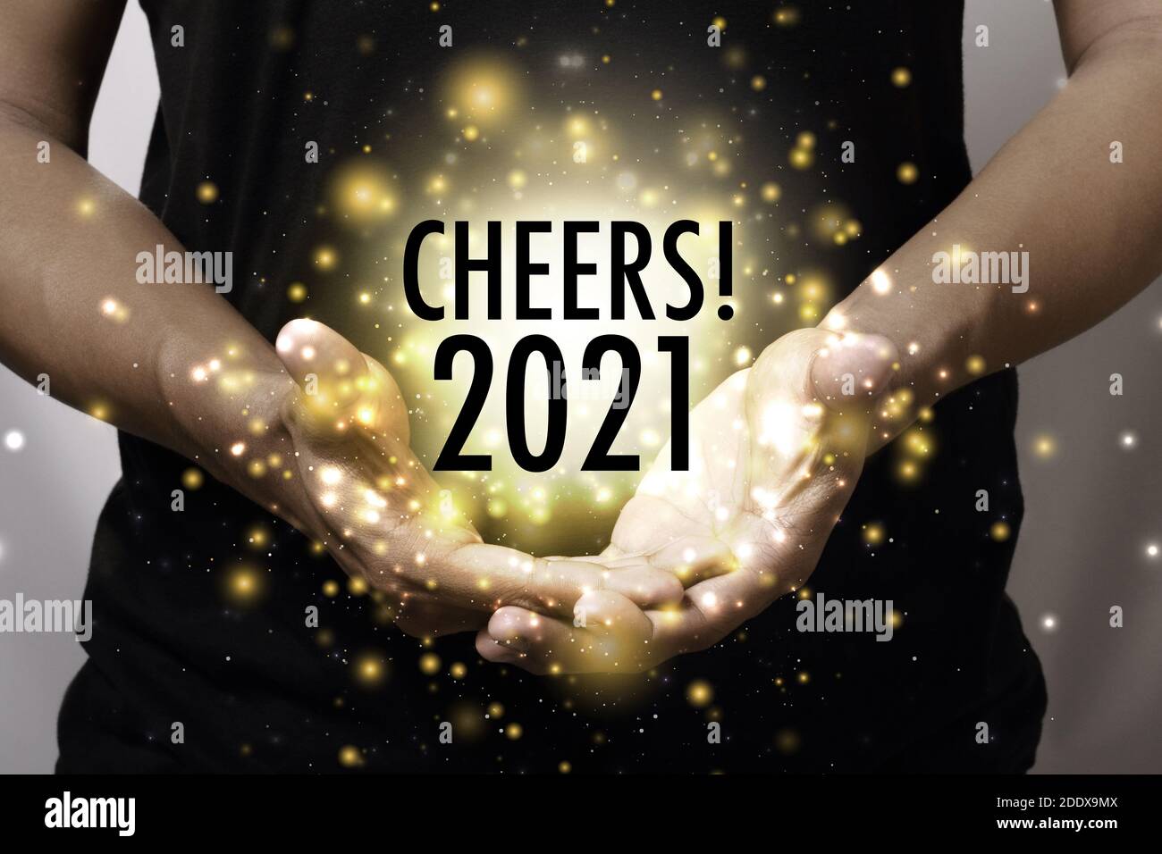 Happy new year 2021 with hand. New year is the first day of the year in ...