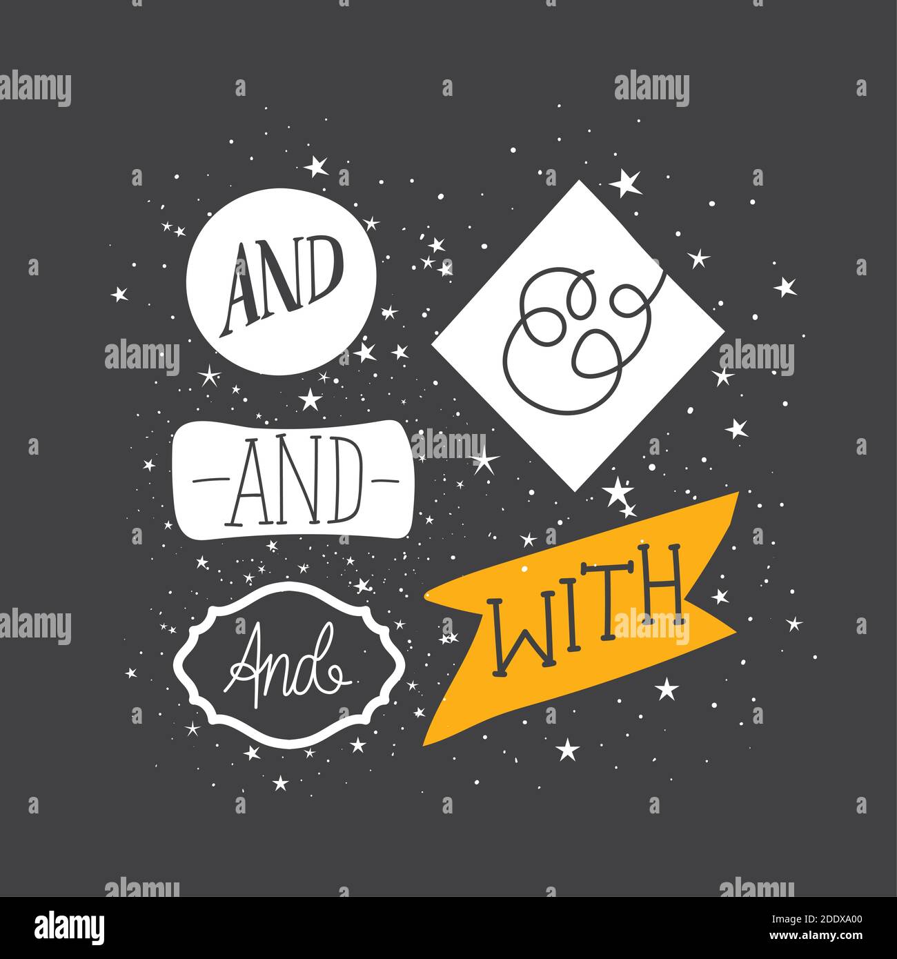 set of catchword in black background Stock Vector Image & Art - Alamy