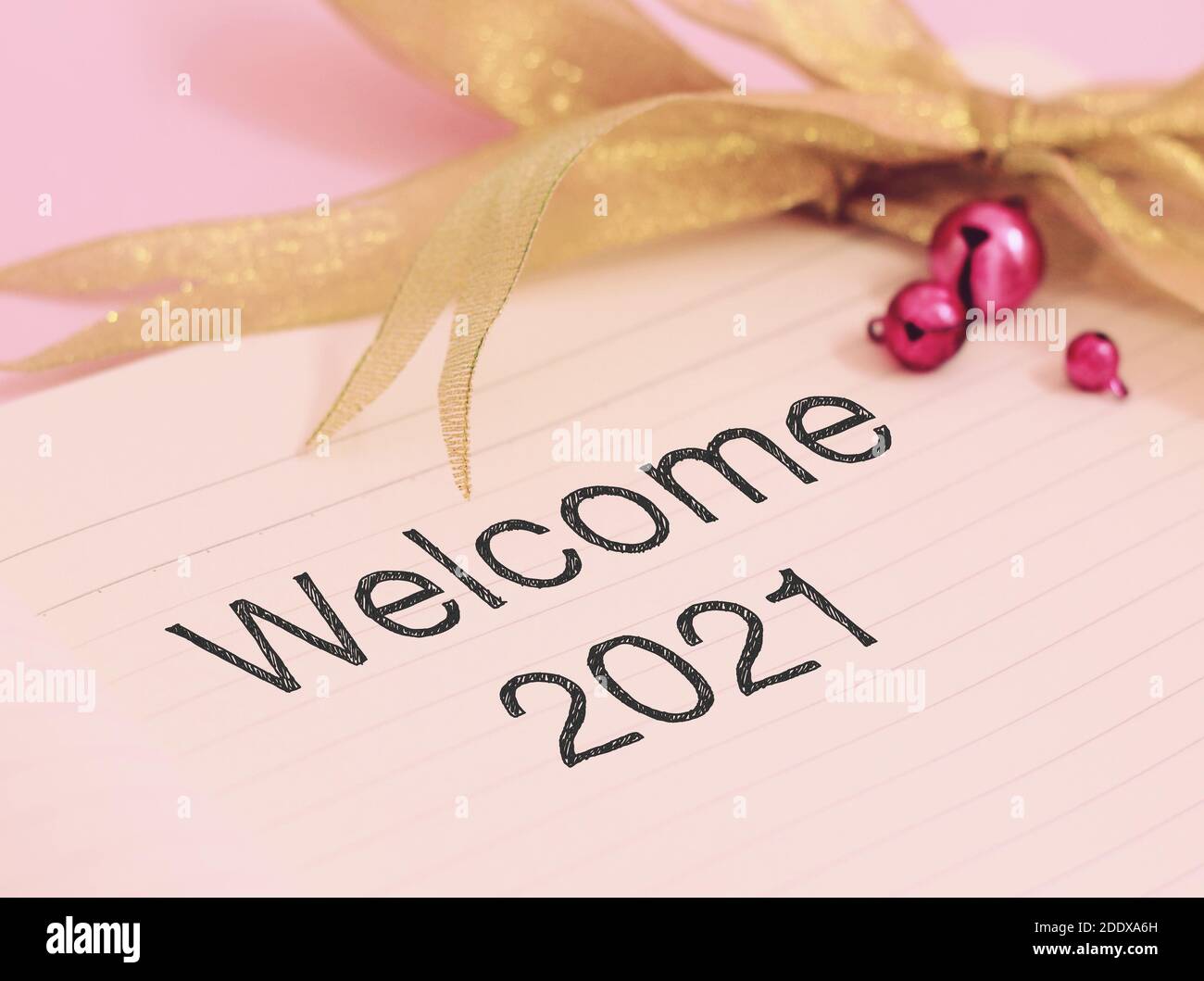 Welcome new year 2021 with decoration. We wish you a new year filled ...