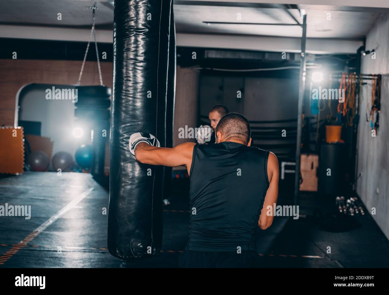 Boxing training young man fighting hi-res stock photography and images ...