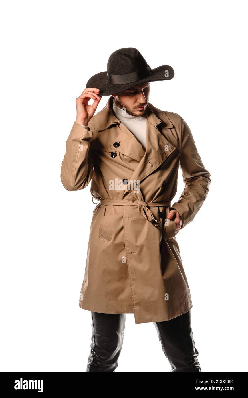 Male model wearing detective coat hi-res stock photography and images ...