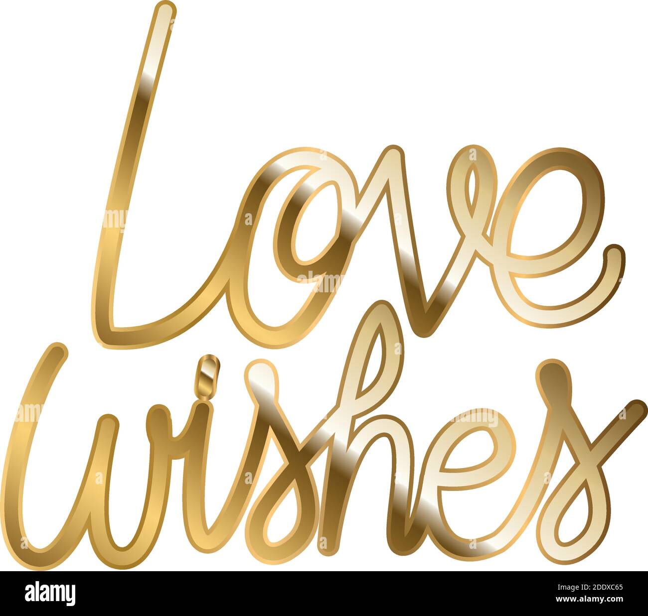 love wishes in gold lettering Stock Vector Image & Art - Alamy