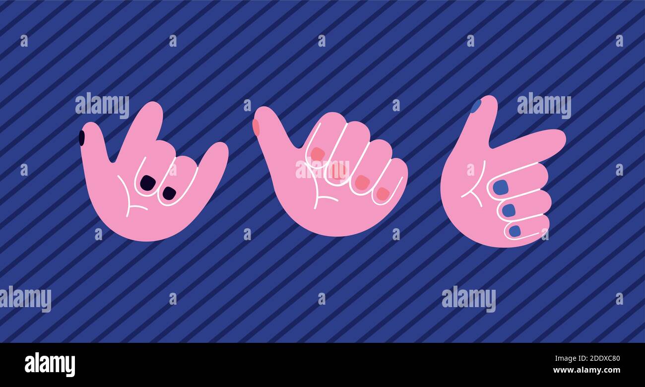 set of stickers with hands Stock Vector Image & Art - Alamy