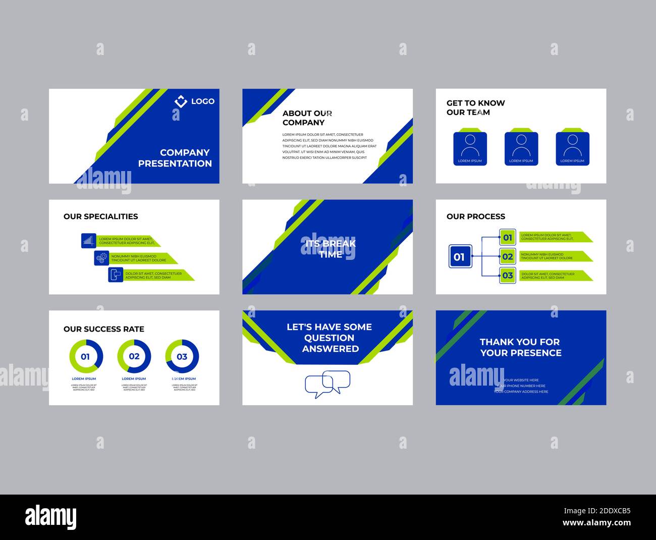 Company Investment Pitch Decks Vector Template Design. Elegant and ...