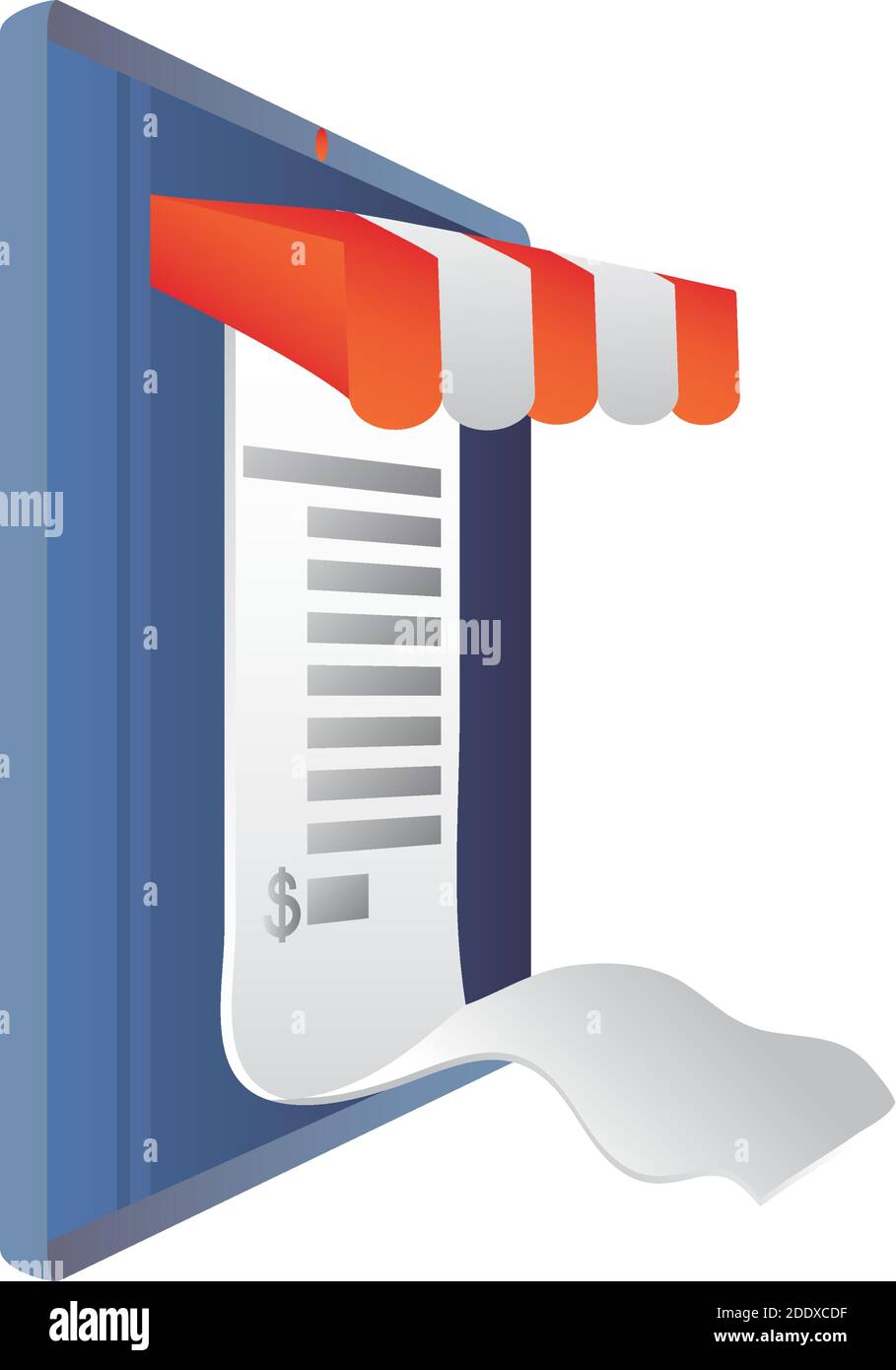 online shopping, market voucher mobile vector illustration icon ...