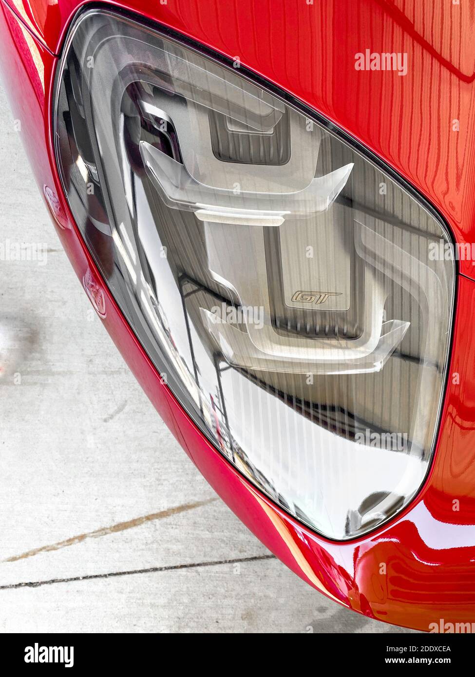 Headlight of a Ford GT Stock Photo - Alamy