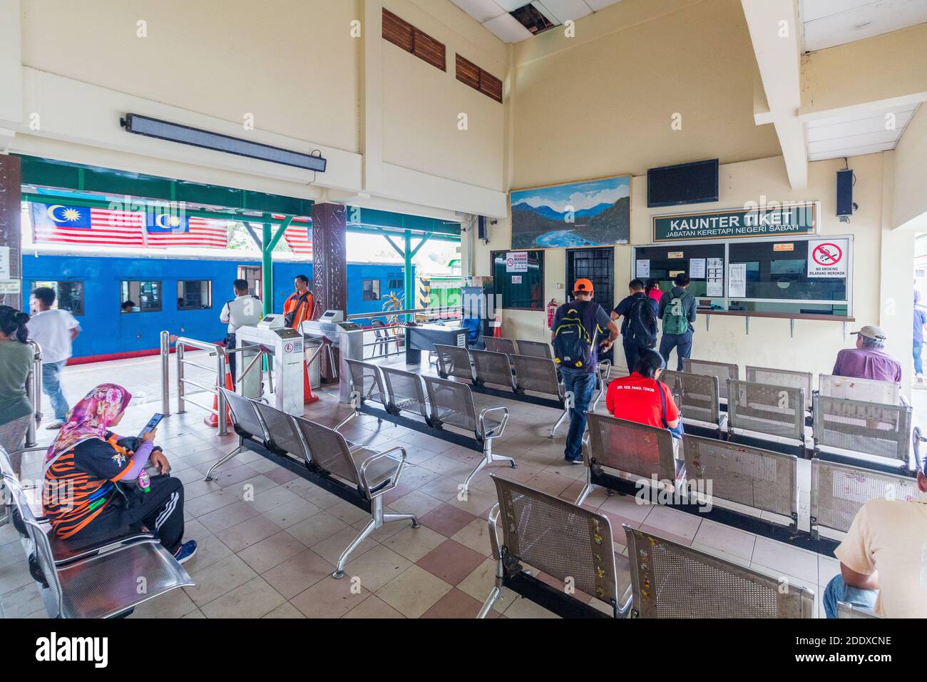The train station in Tenom, Sabah, Malaysia Stock Photo - Alamy