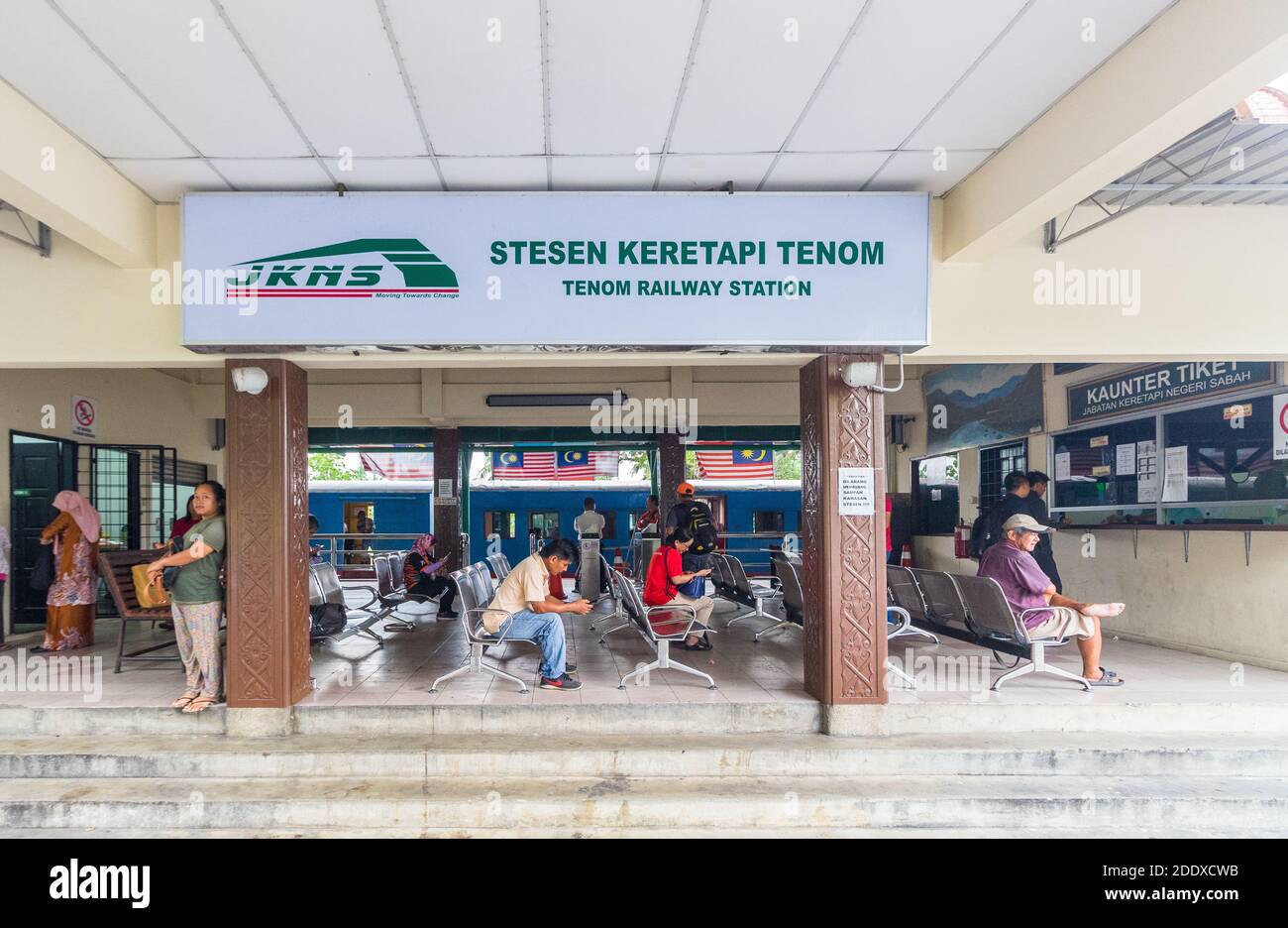 The train station in Tenom, Sabah, Malaysia Stock Photo - Alamy