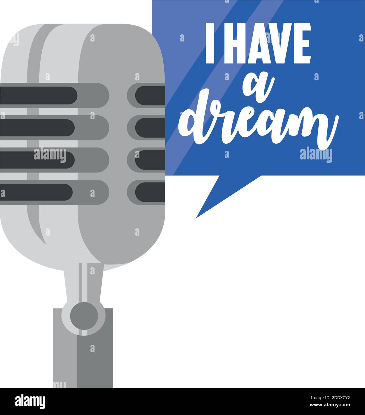 Martin Luther King Day, mic saying I have a dream vector illustration ...