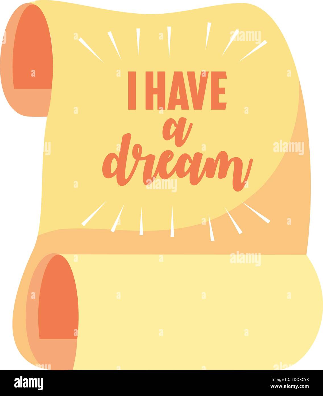 Martin Luther King Day, scroll paper i have a dream text vector ...