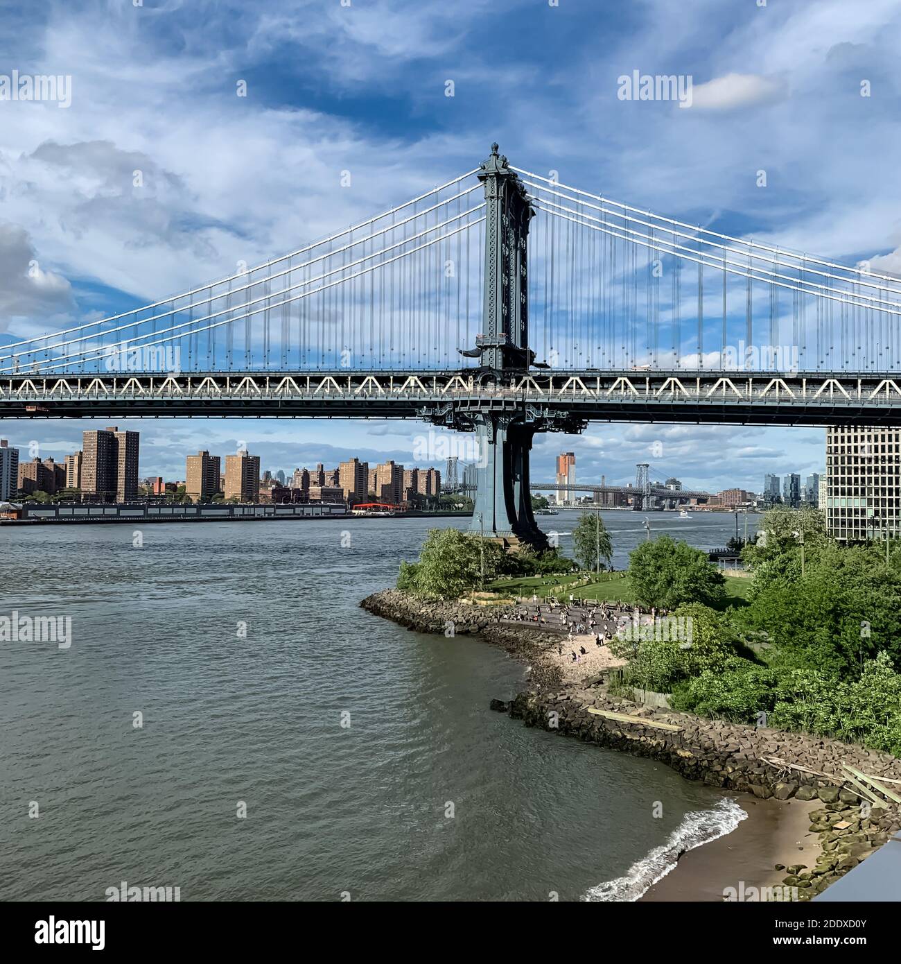 Manhattan Bridge that connects Brooklyn and Manhattan. New York, USA ...