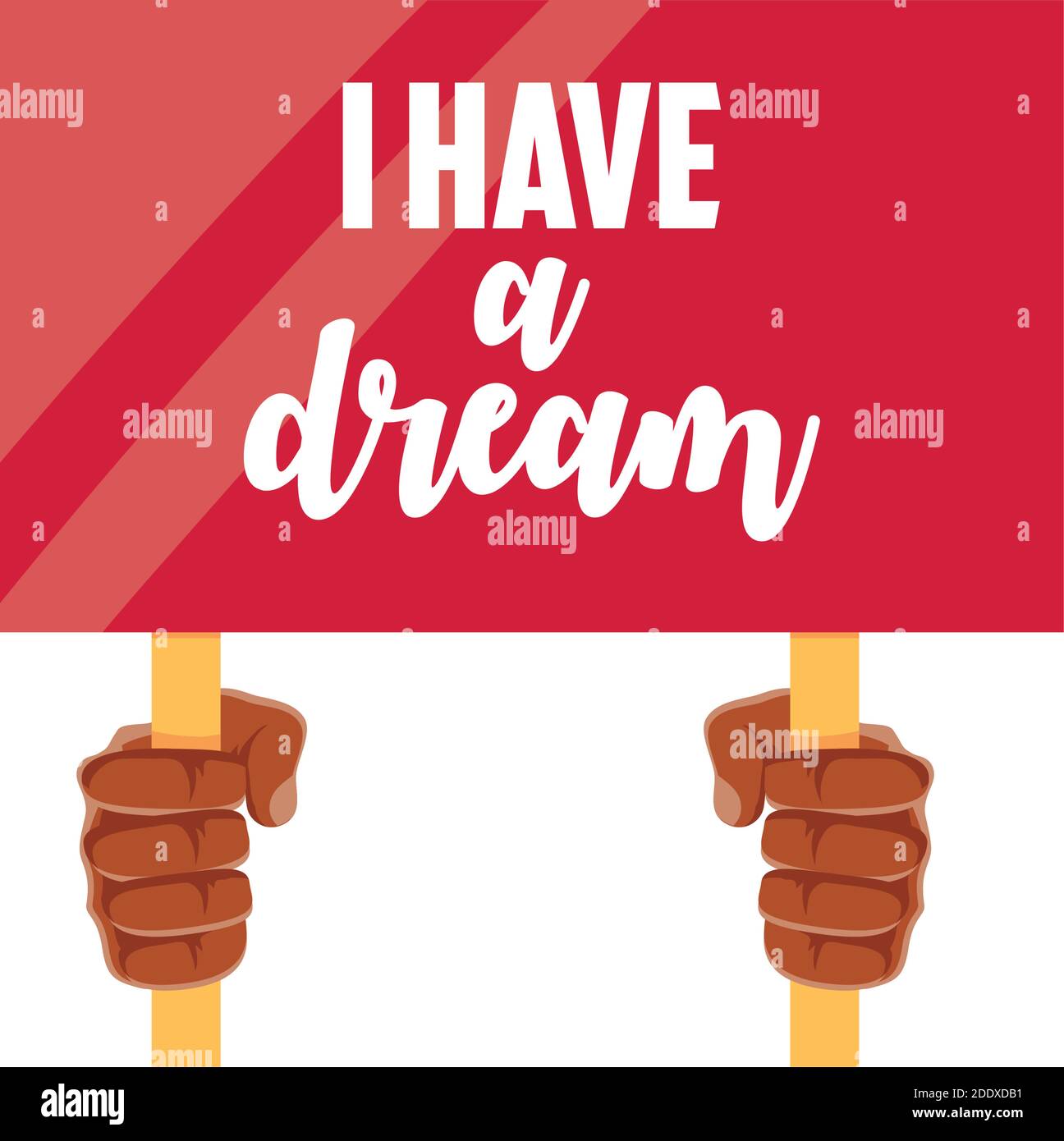 Martin Luther King Day, hands with lettering i have a dream vector ...