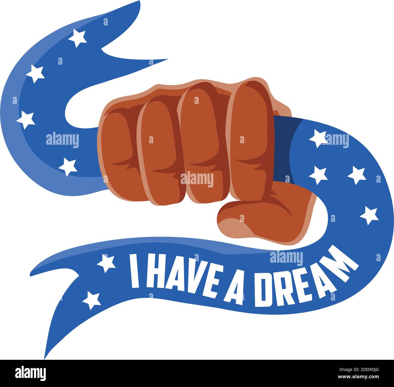 Martin Luther King Day, hand holds ribbon with text i have a dream ...