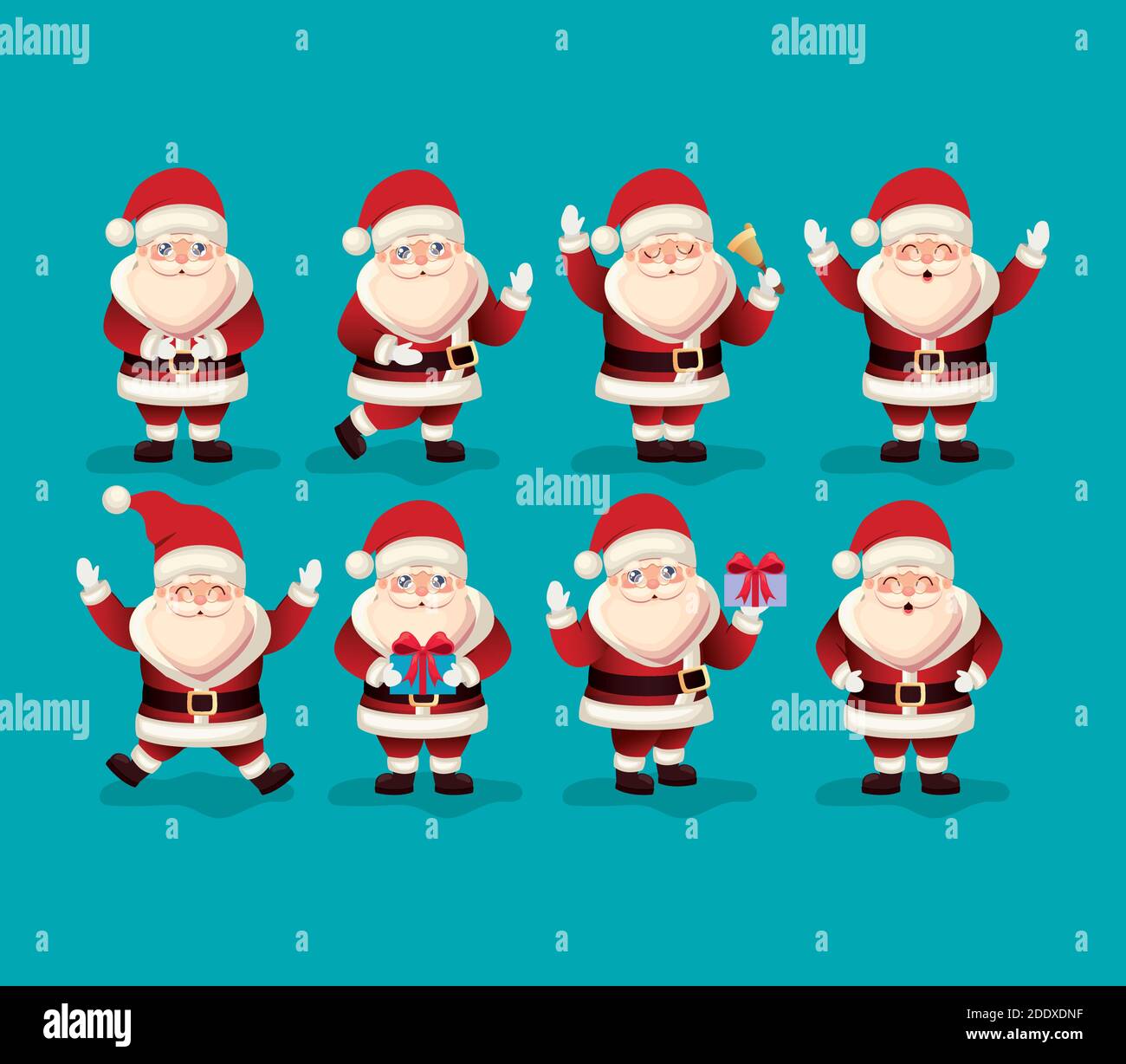 bundle of santa claus icons Stock Vector Image & Art - Alamy