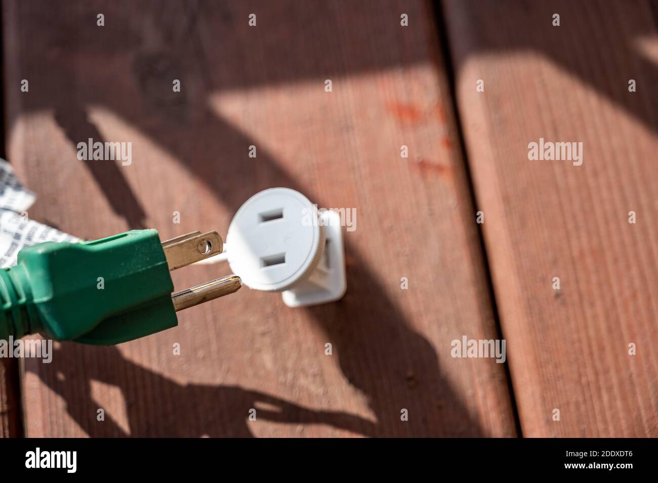 Typical use of a 3-prong electrical power adapter to go from a grounded ...