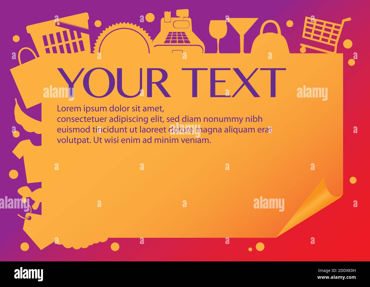 Vector page layout and design template for shopping and consumerism ...