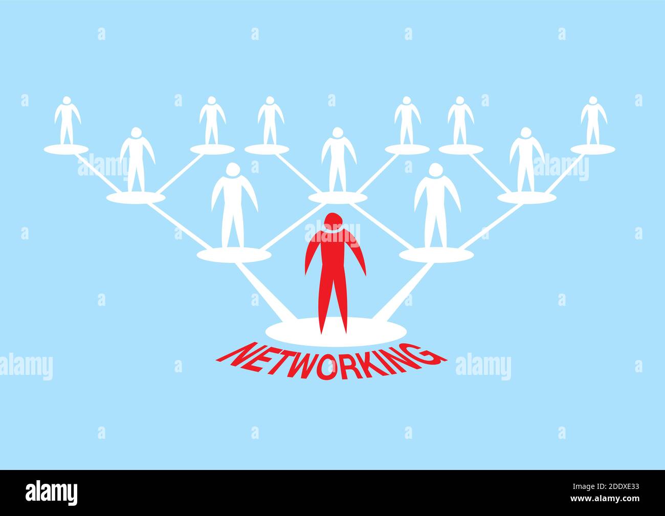 Hierarchical web network of human icon for networking concept. Vector ...