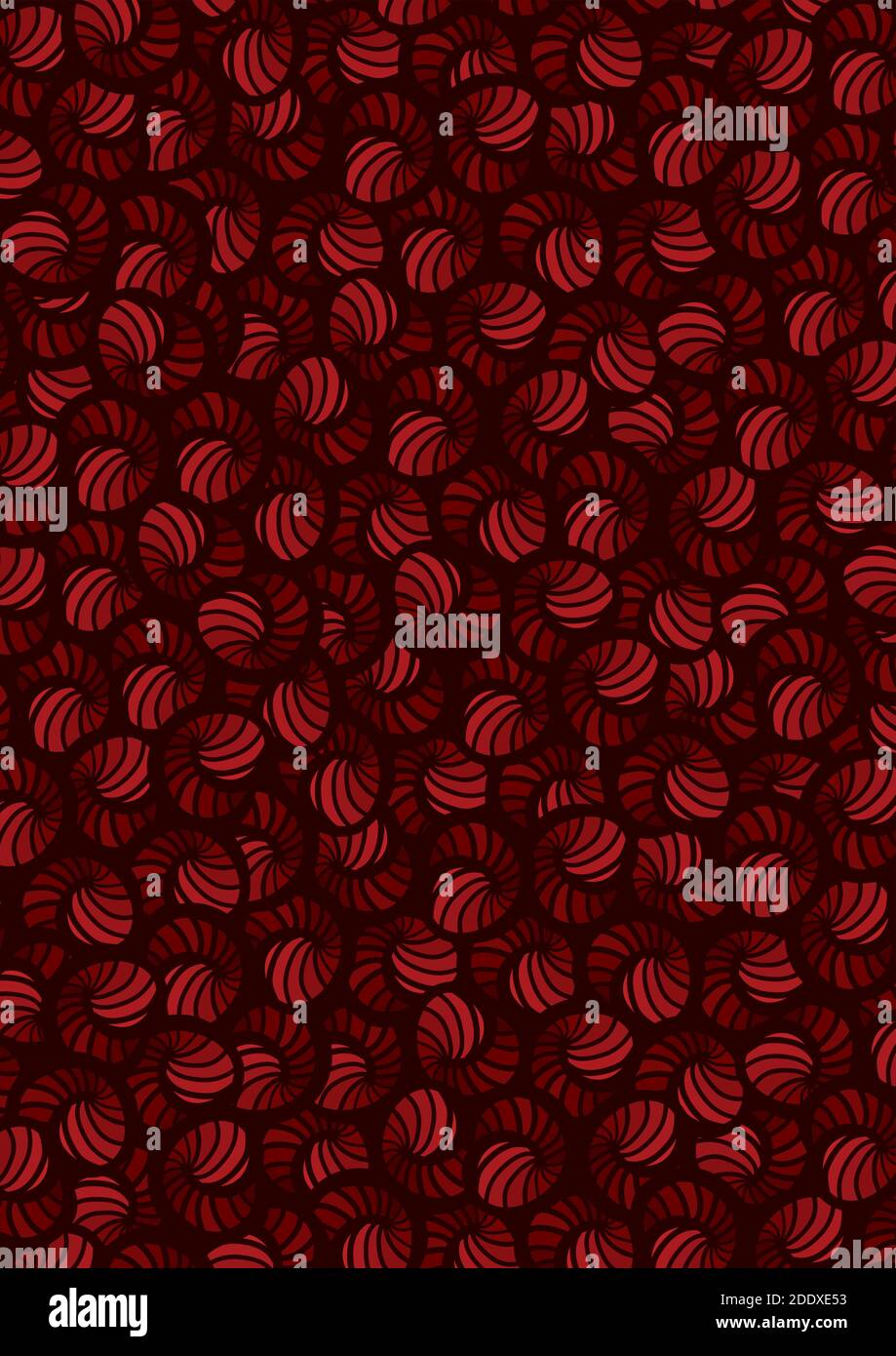 Red decorative shell inspired symbol with black outline. Zentangle ...