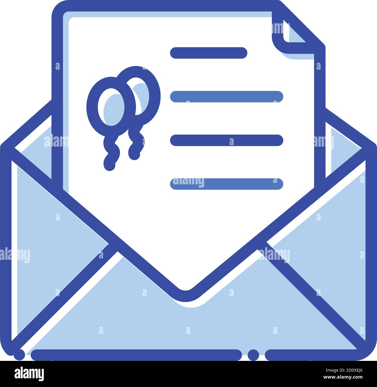 Letter, invitation, invite, envelope Color with Background vector icon ...