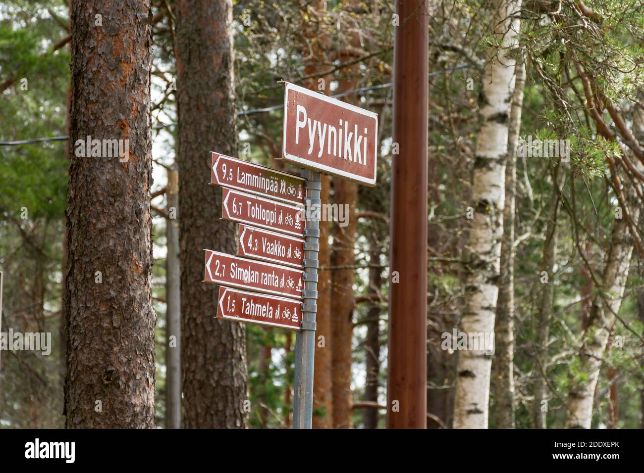Road signs on Pispalanharju rifge in Tampere Finland Stock Photo - Alamy