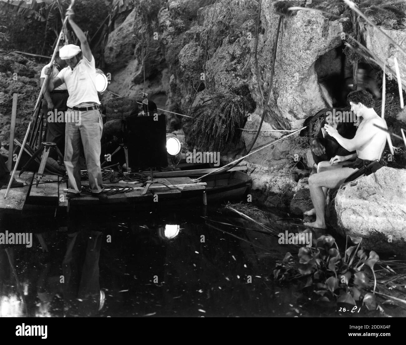 Olympics Athlete GLENN MORRIS on set candid with Chimpanzee during ...