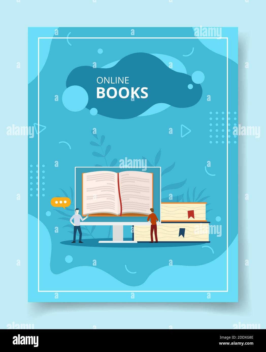 online books people standing front computer book in screen display for ...