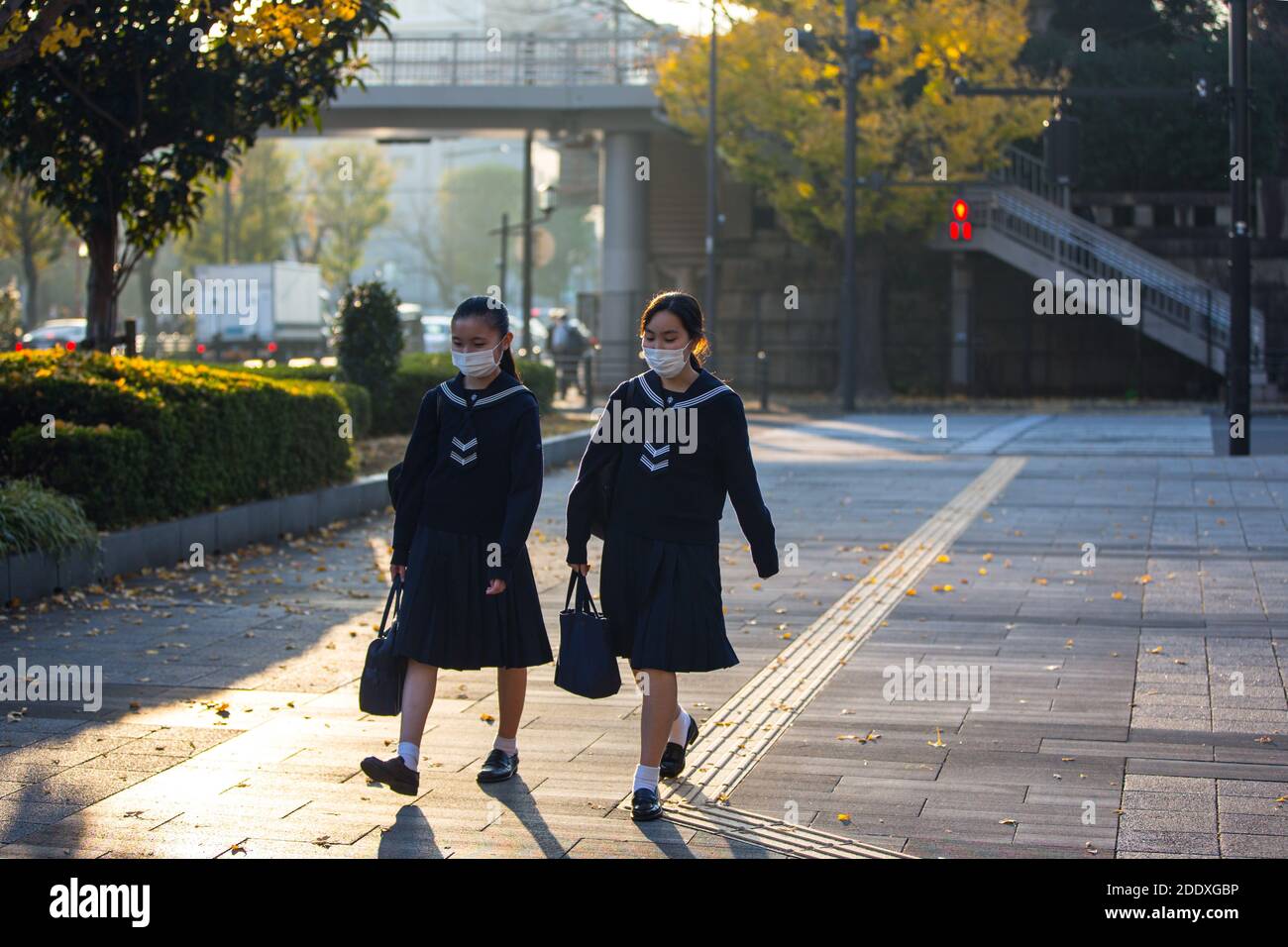Tokyo, Japan. 26th Nov, 2020. Japanese elementary school students ...