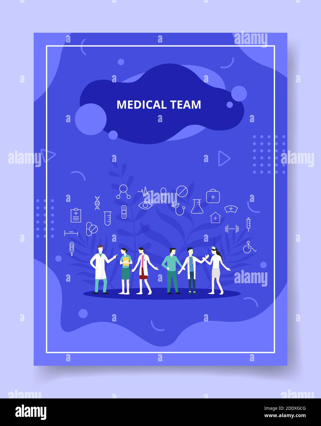 medical team people character doctor nurse pharmacist scientist wearing ...