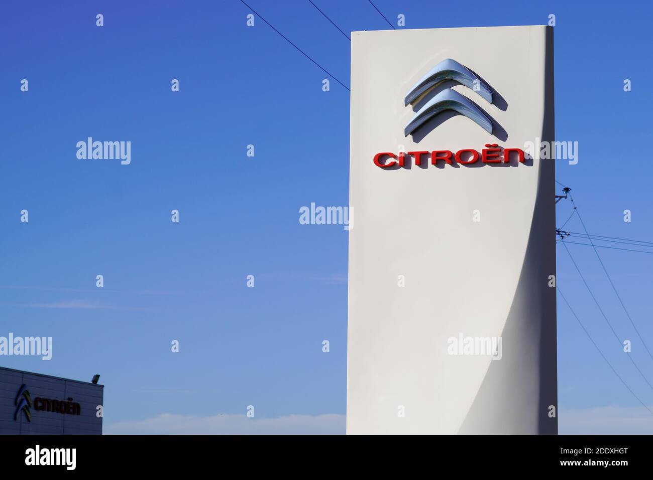 Bordeaux , Aquitaine / France - 11 11 2020 : citroen text and logo sign ...