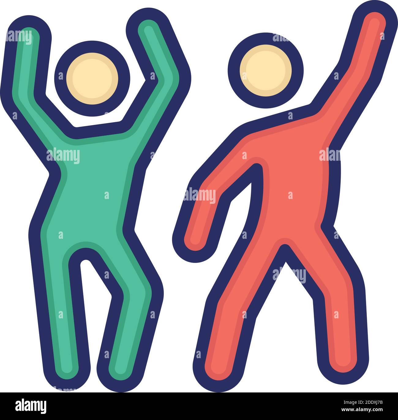 Party dance, dance, celebration, part Color with Background vector icon ...
