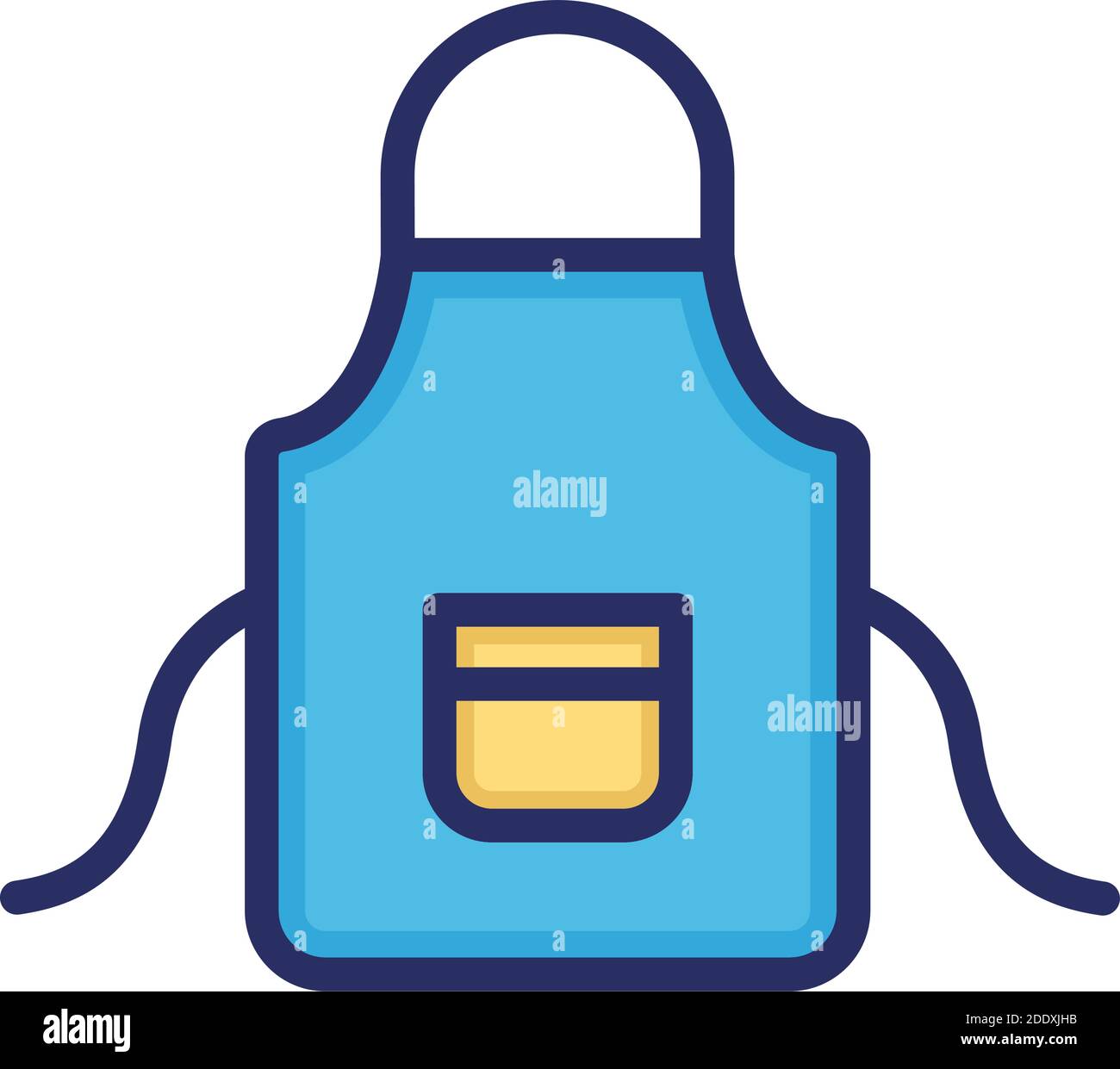 Apron, cook, kitchen, food, Color with Background vector icon which can ...