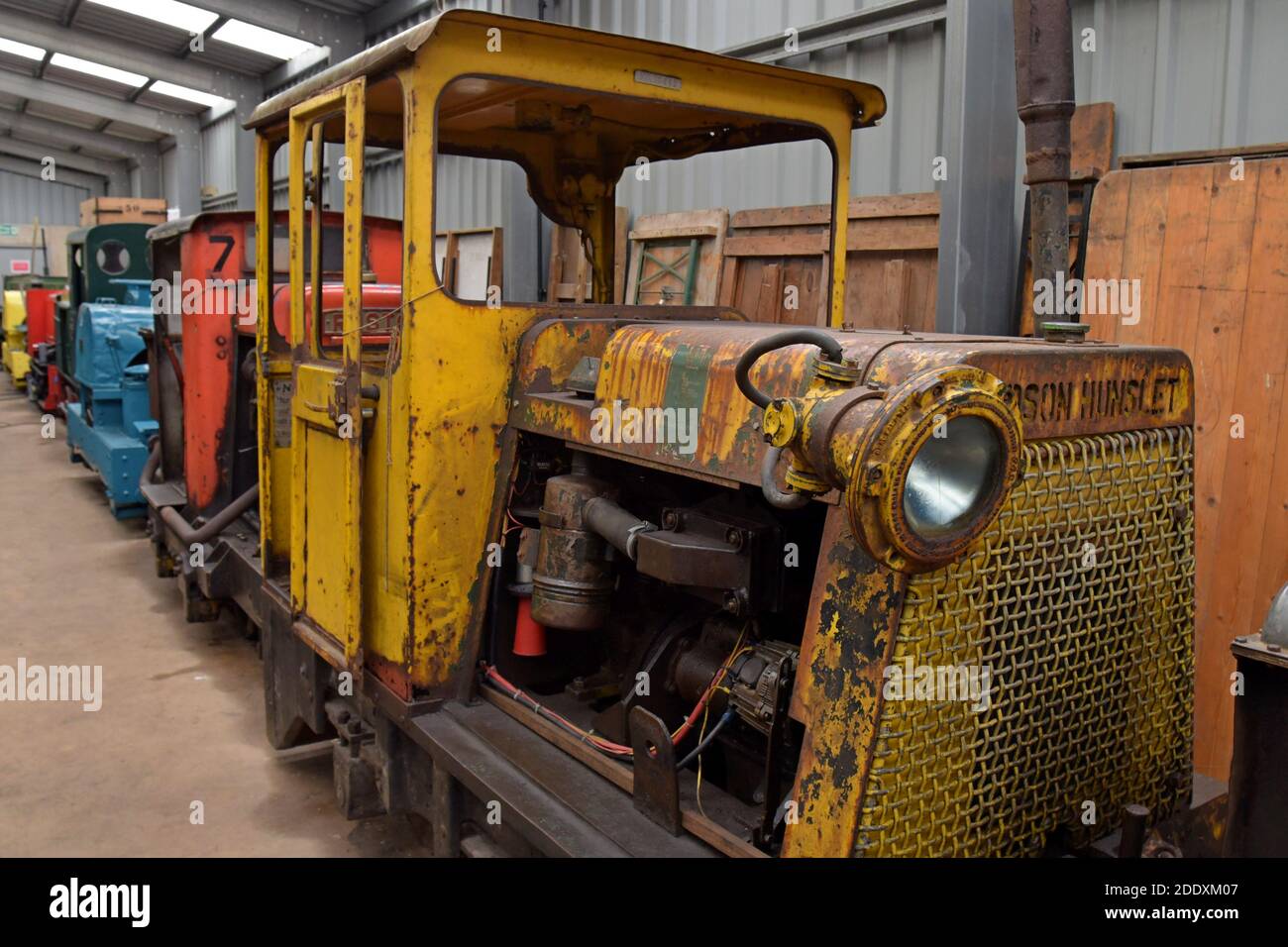 Hunslet diesel industrial loco preserved at the Apedale heritage ...