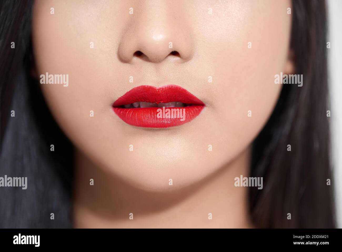 Female lower face and neck. Cropped Stock Photo - Alamy