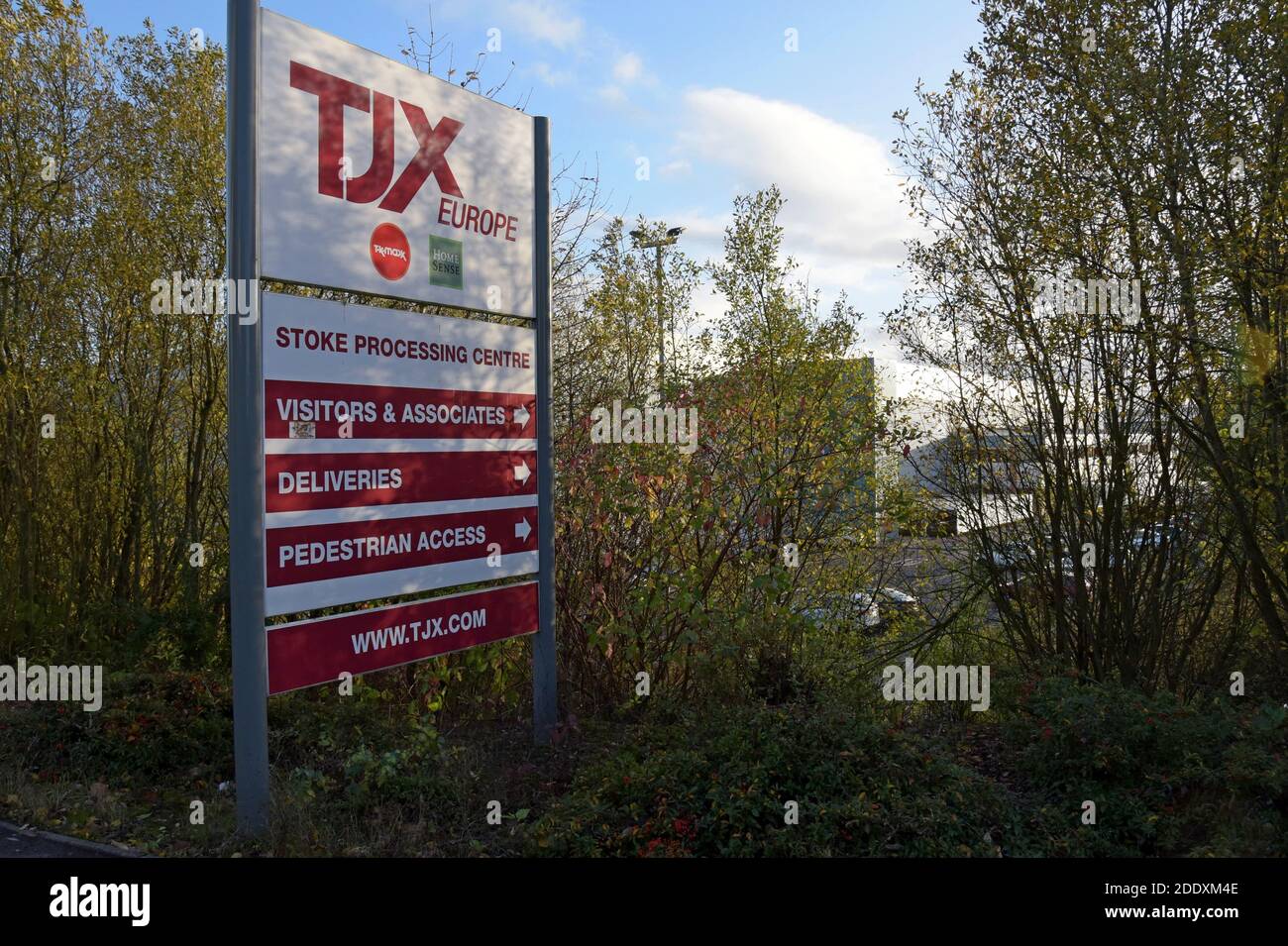 Main Entrance to TJX Europe Processing Centre at Lymedale Business Park ...
