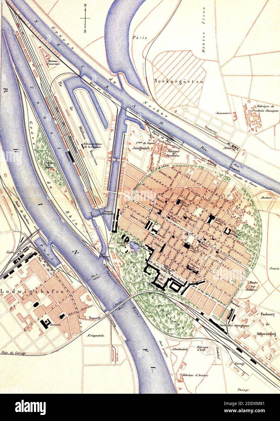 Map of mannheim hi-res stock photography and images - Alamy