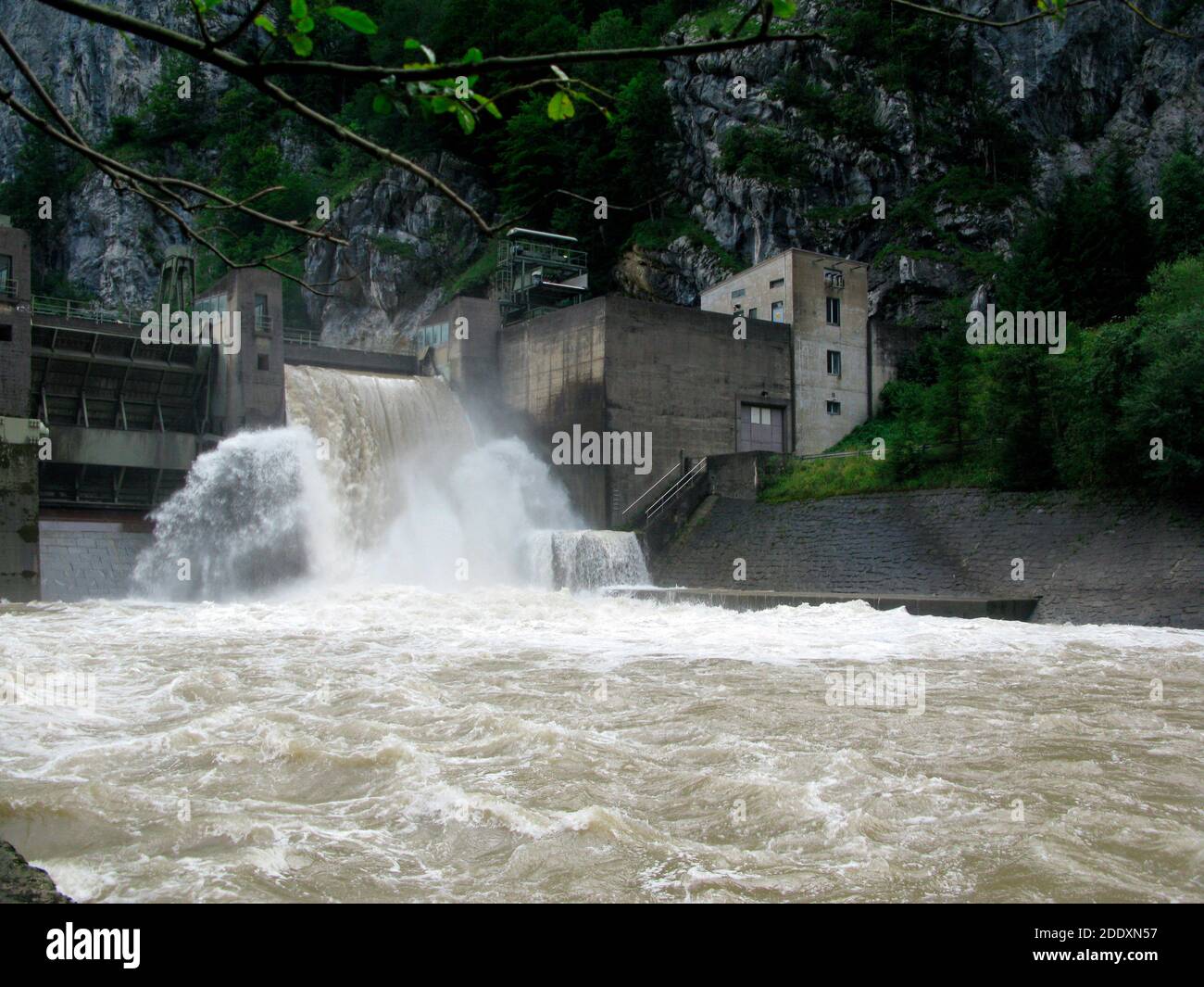 energy production with run of the river hydroelectric power station ...