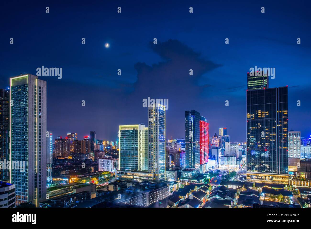 Chengdu in the Pacific at night Stock Photo - Alamy
