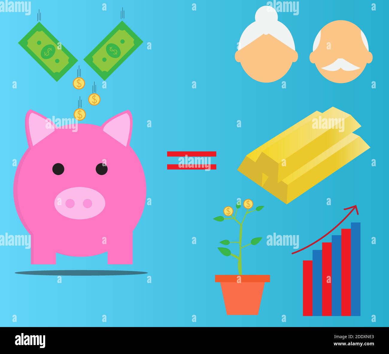 Saving money illustration graphic design vector Stock Vector Image ...