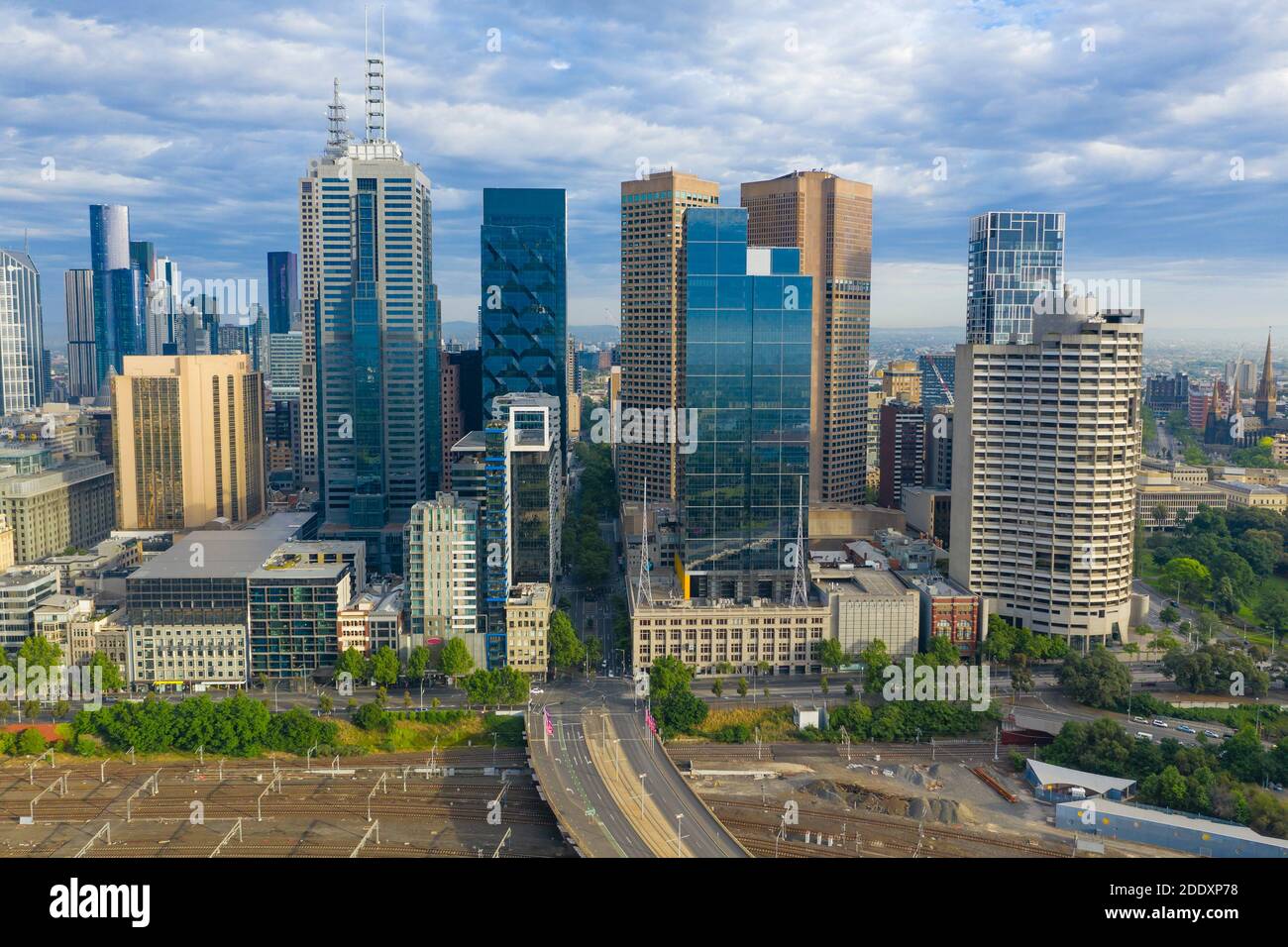 Melbourne aerial view sunrise hi-res stock photography and images - Alamy