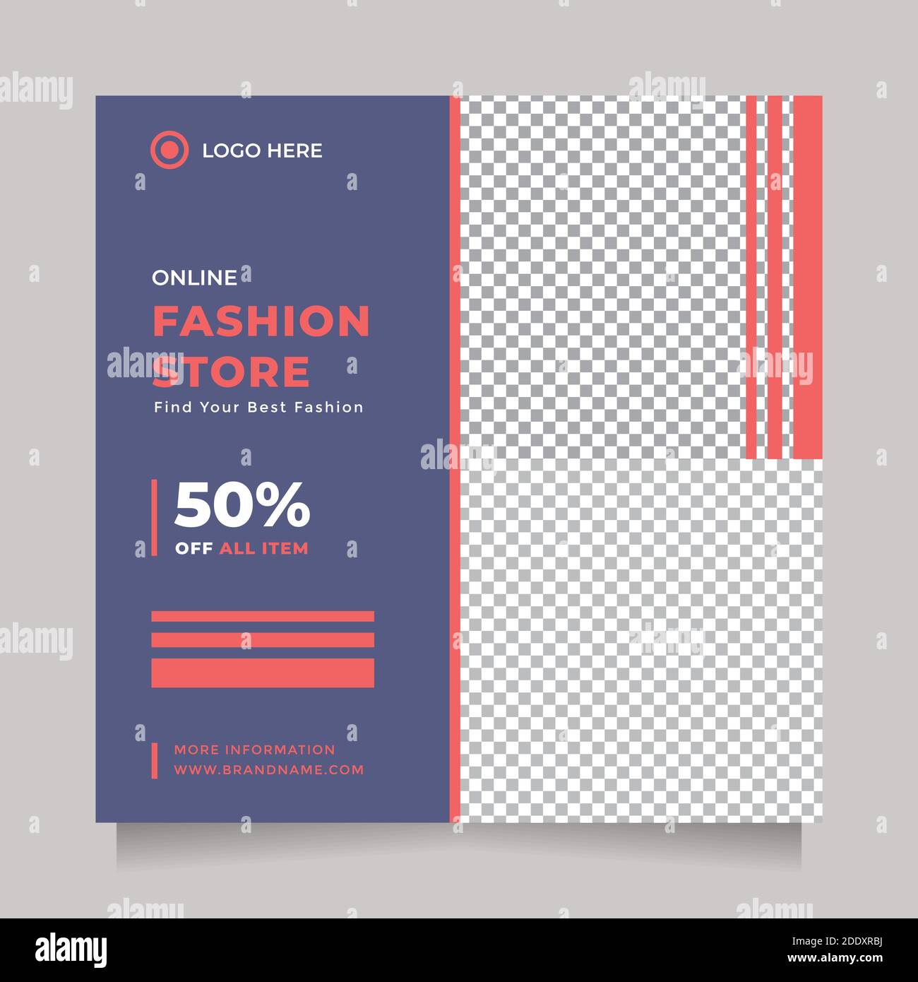 Modern and creative blue red design social media post and banner ...
